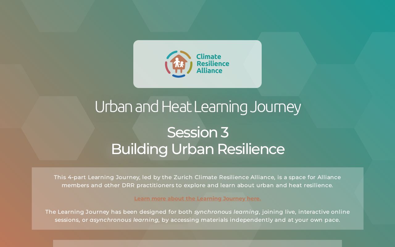Urban and Heat Learning Journey: Resources Session 3